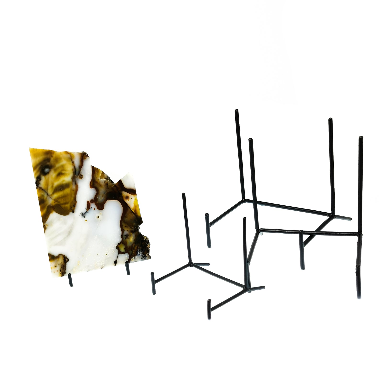 Black Upright Steel Slab Stand - Display