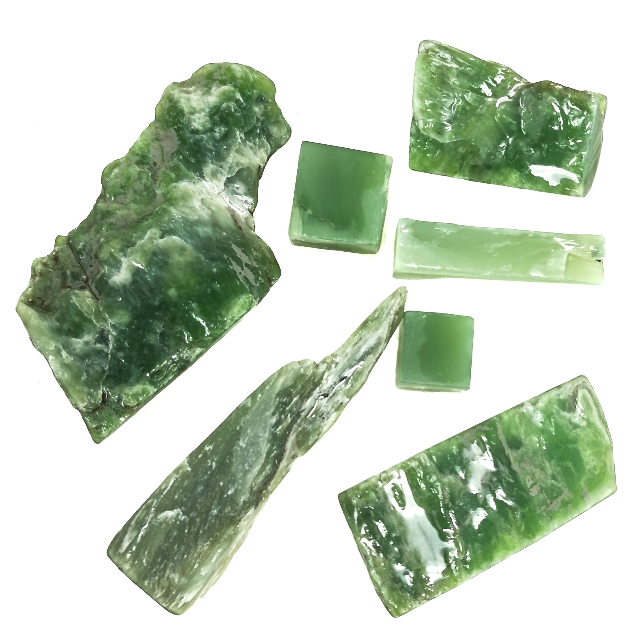 Siberian Nephrite Jade - Light Green - Rough