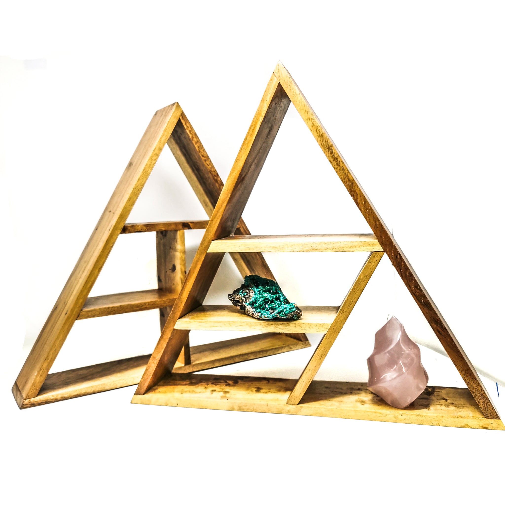 Teak Triangle Wooden Shelf
